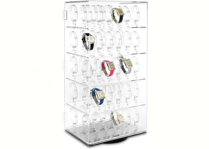 Showcase Acrylic Watch Display Stand Acrylic Rotating Watch Display Case