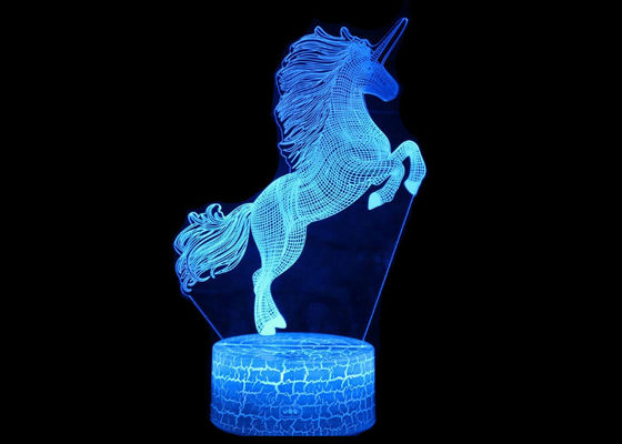 Energy Saving 3D Acrylic LED Night Light 7 Colors Flashing For Bar ...