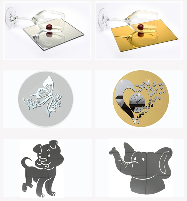 Two Way Mirror Finish Acrylic Sheets Gold Acrylic Plastic Mirror 1mm ...