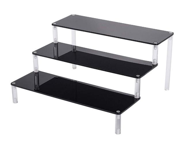 Black Acrylic Cake Display Stand 3 Tier Acrylic Cupcake Stand Impact ...